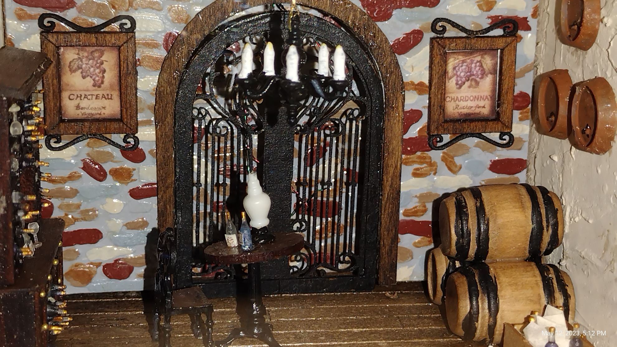 Wine Cellar 1/48 or 1/4 Scale finished room box /Fabulous Refurbs